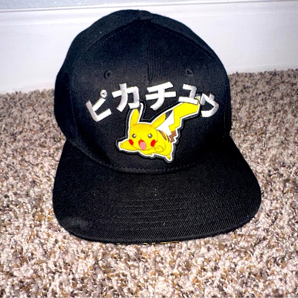 Pokemon | Accessories | Pikachu Pokemon Hat Japanese Lettering One Size ...